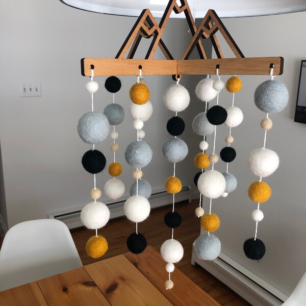 Mountain Baby Mobile Hanger for the Nursery, Eco-friendly DIY Woodland ...
