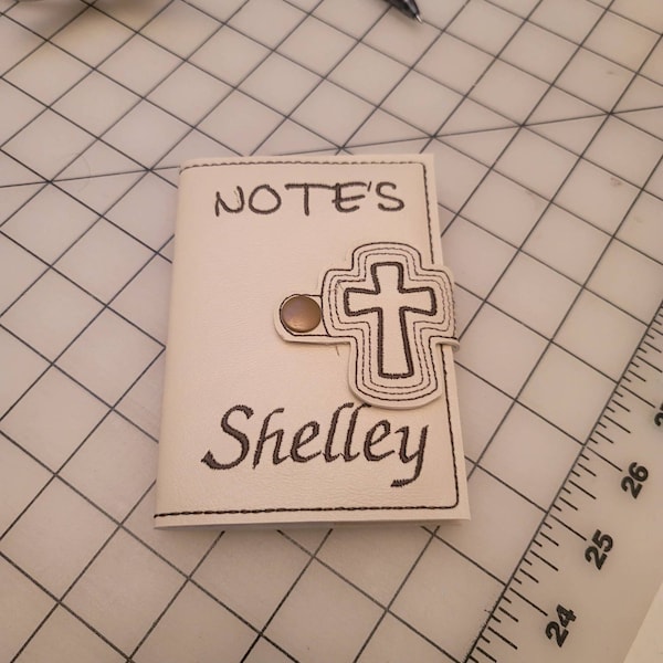 Cross Mini Composition Book Snap Cover - Instant Download Embroidery ...