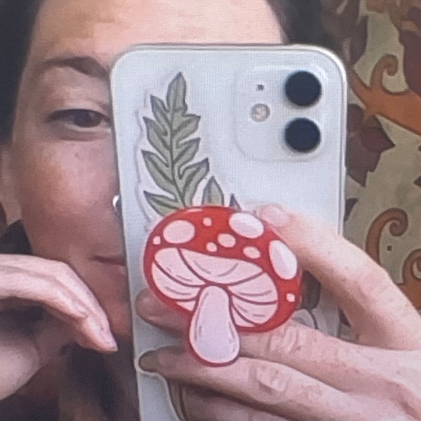 Mushroom Phone Grip - Acrylic Phone Holder - Etsy