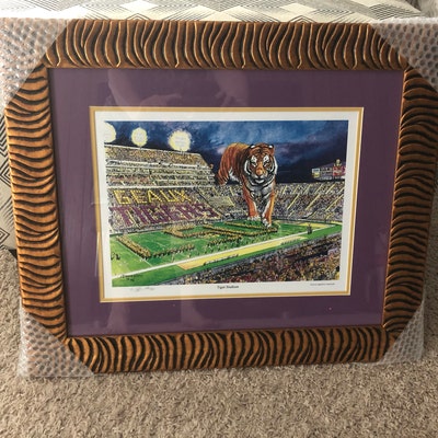 LSU Art Print Tiger Stadium, Mike the Tiger, Licensed SEC Football Art ...
