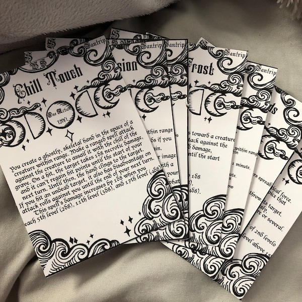 Tree Spell Card Printable and Fillable Template- Digital Download for ...