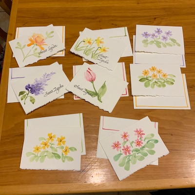 Hand Painted Floral Sympathy Card Watercolor Flower - Etsy