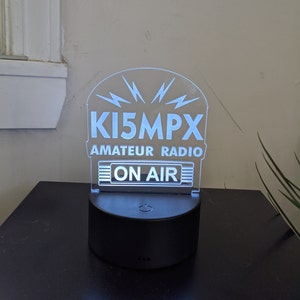 Ham Radio Lighted on Air Callsign Display LED Amateur Radio Operator ...