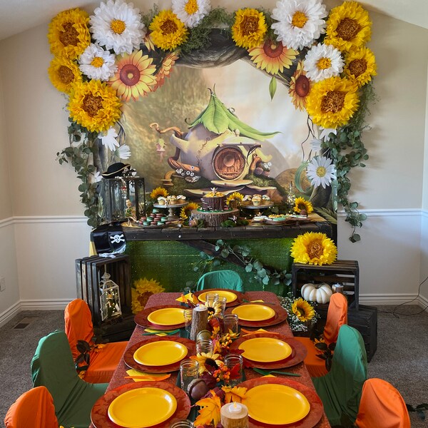 Tissue Paper Sunflower Backdrop for Mother’s Day Brunch, Bridal or Baby ...