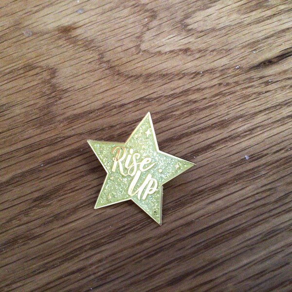 Hamilton RISE UP Enamel Lapel Pin Musical Badge Brooch Golden Star ...