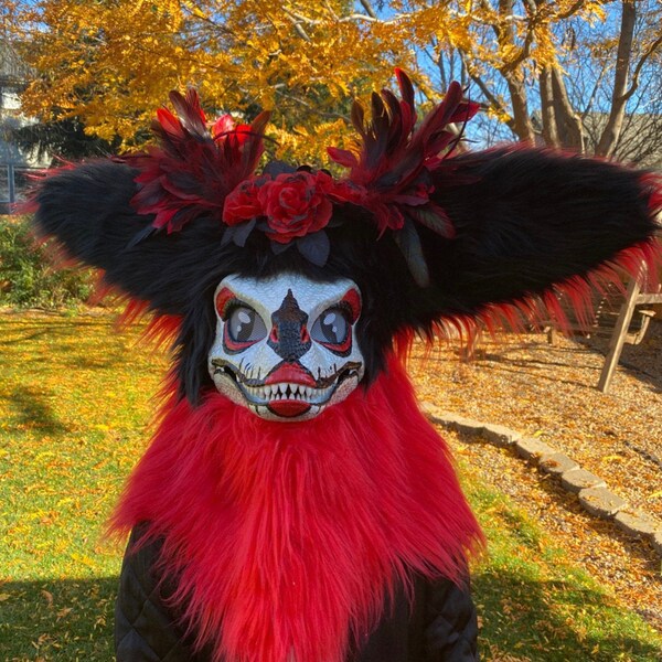 Dino Furry Mask With Matching Nub Tail - ONYX. - Etsy