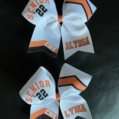Senior Cheer Bow in Your Custom Colors/ Year on Cheer Bow/ Name on ...