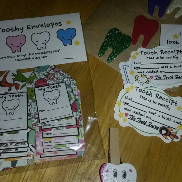 Set of 20 "toothy Envelopes" for Tooth Exchanges - Etsy