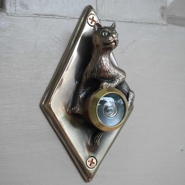 Bronze Cat Doorbell - Etsy