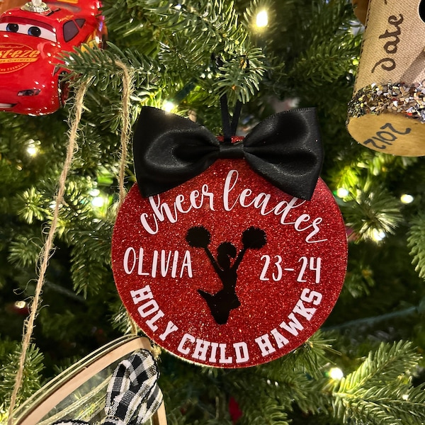 Cheerleading Ornament, Competition Cheer Gift, Holiday Gift ...