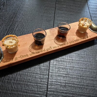 Shot Flight, Party Shot Tray, Personalized Shot Flight, Tequila Serving ...
