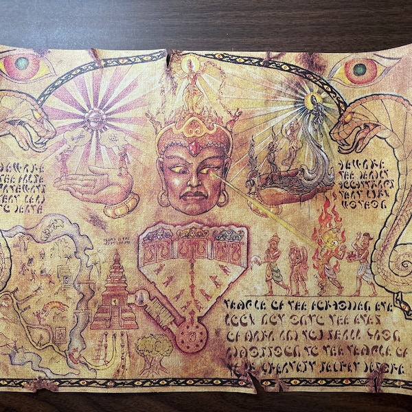 Indiana Jones Temple of the Forbidden Eye Field Map - Etsy
