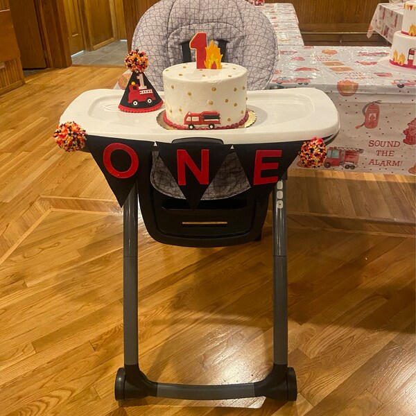 Boy Firetruck Birthday Party Hat - Boy 1st Birthday Fire Truck Hat ...