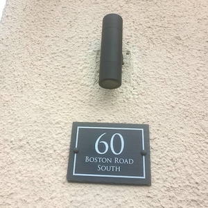 Modern Contemporary House Sign 30cm X 15cm Rusty Metal Effect ...