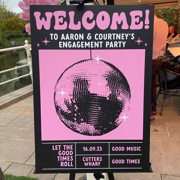 Get Giggy With It Wedding Welcome Sign Alternative Wedding Disco ...