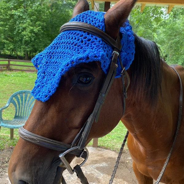 Scalloped Fly Bonnet PATTERN, Crochet Horse Bonnet, Horse Size, Easy ...