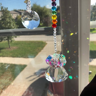 Hanging Window Crystal Sun Catcherrainbow Light - Etsy