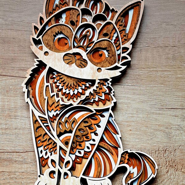 Laser Cut Files KITTY Layered Svg File and Cricut Svg File, Laser Cut ...