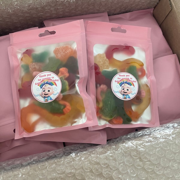 Gummy Candy Mini Pouches, Kids Birthday Party Favors, Thank You Treats ...