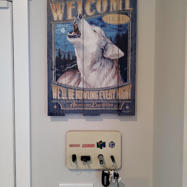 Nintendo Plug Key Chain Holder Organizer - NES SNES N64 Gamecube - Real ...