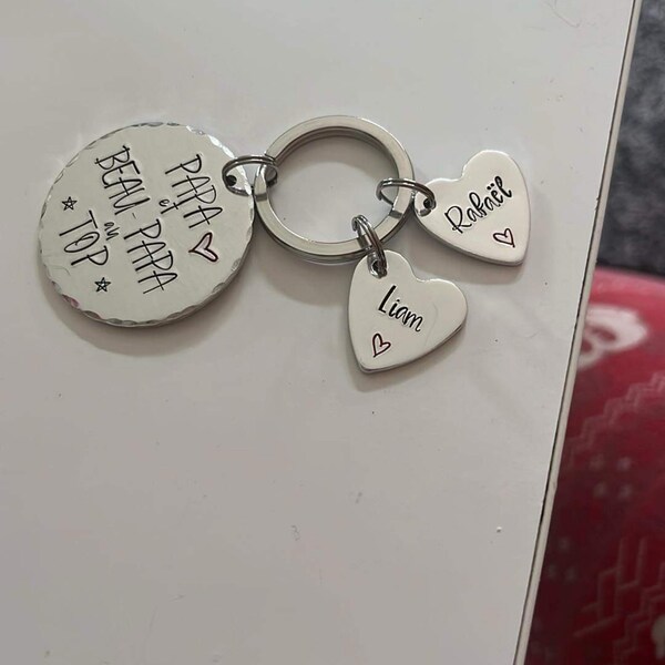 Father's Day Keychain, Father Step Son Keychain, Gift Dad, Father's Day ...