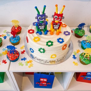 Robot Themed Table Confetti, Robot Themed Birthday Party, Robot Themed ...