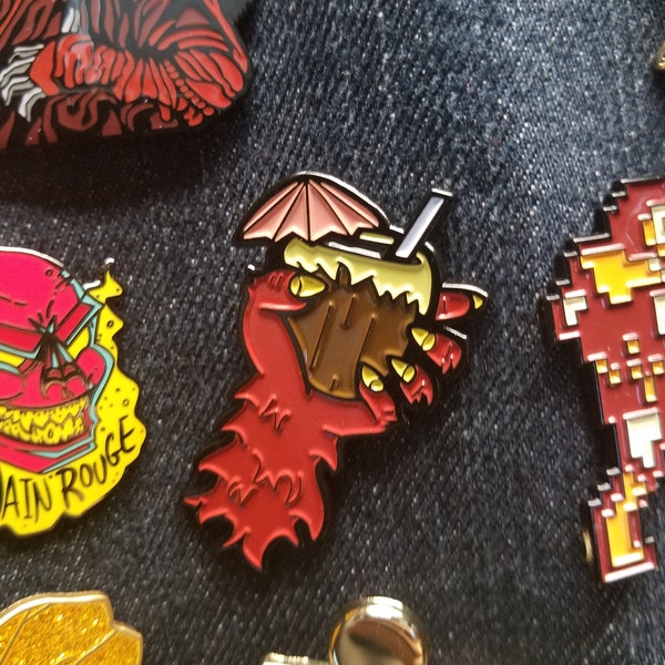 PINA COLADA WOLFIE Round 3 Werewolf Limited Edition 2" Enamel Pin! Tiki ...