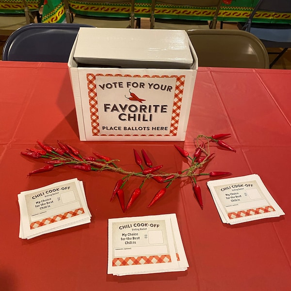 The ORIGINAL Printable Chili Cook-off Easy Ballots, Cook off ...