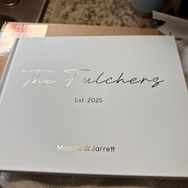 Personalized Linen Guestbook Custom Wedding Guest Book Reception ...