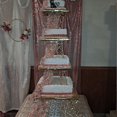 Elegant 3 Tier Cake Stand. Elegant 3 Tier Wedding Cakes, Arcadia of 3 ...