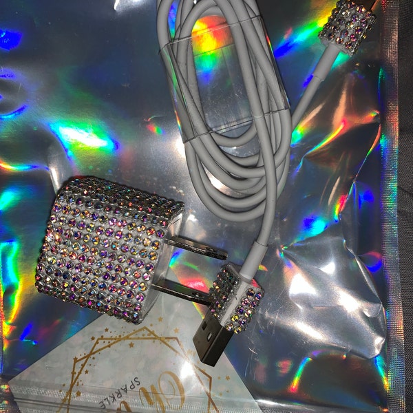 Bling iPhone Charger, Rhinestone Sparkle, Gift for Her - Etsy