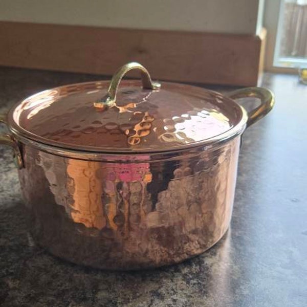 Copper Cooking Pot, Handmade Copper Pot, Cookware, Modern Copper ...