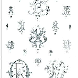 Monograms Vintage Books,embroidery Font,old Books ENCYCLOPEDIA OF 2000 ...