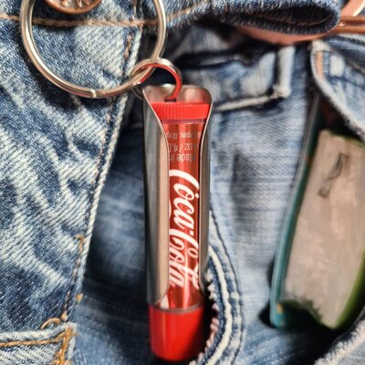 MINI Chapstick Keychain Elastic Lip Balm Holder With Key Ring - Etsy