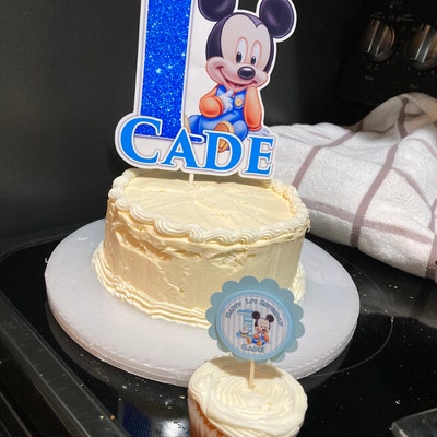 Baby Mickey Mouse Cake Topper Personalized Custom Cake - Etsy