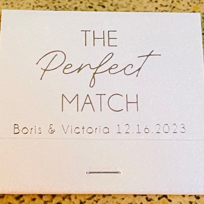 The Perfect Match Matchbooks Wedding Matchbook, Wedding Decor, Wedding ...