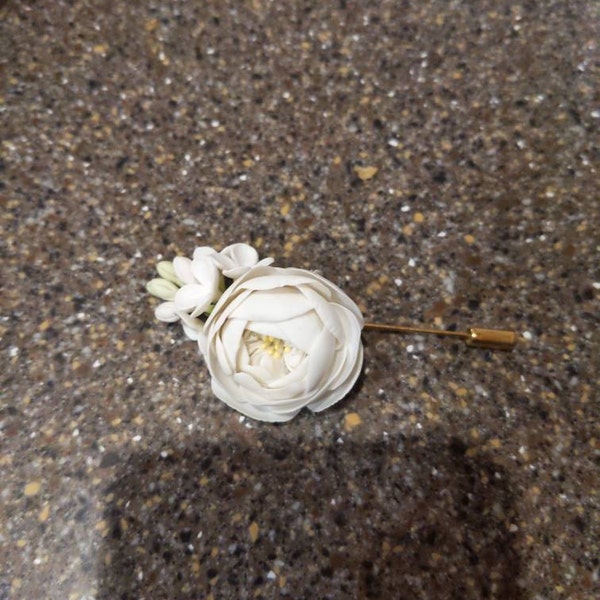 Blue Hydrangea Lapel Pin Blue Boutonniere Mens Flower Lapel Pin Suit ...