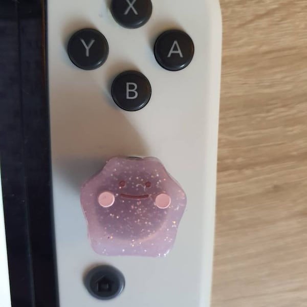 Thumb Grips - Nintendo Switch/oled - Violet & Pink Chonky Stars - Thick ...