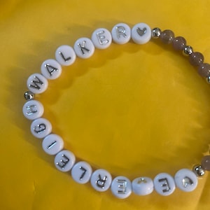 Personalized Word Bracelet Stacking Mama Bracelet Custom Name Beaded ...