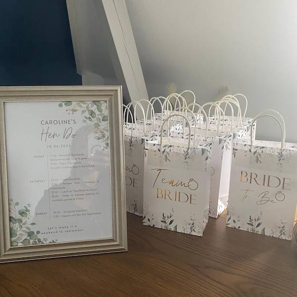 Botanical Hen Party Bags Hen Party Goody Bags Hen Party Accessories ...