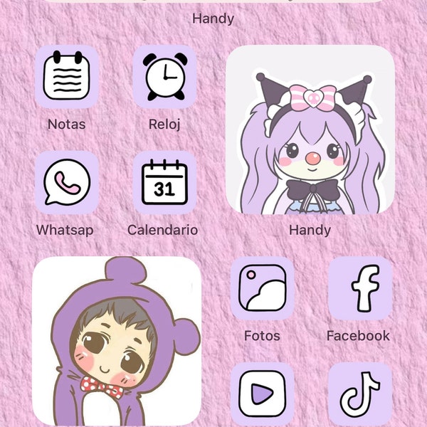Anime IOS, Ipados and Android Icons Pack Phone Theme - Etsy