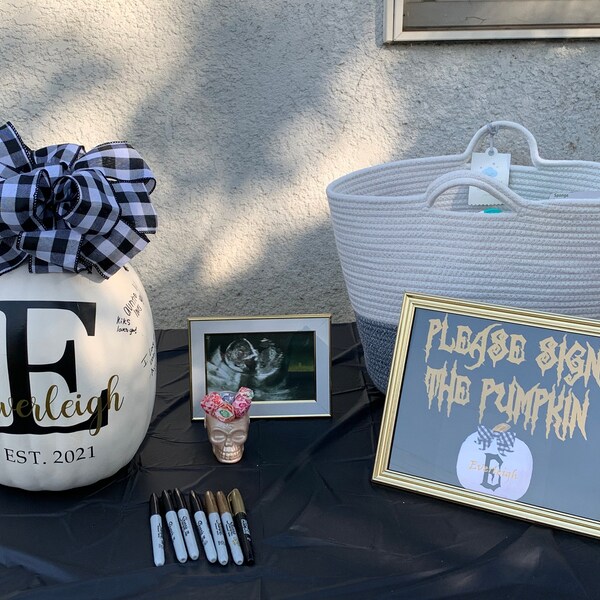 Last Name Personalized Vinyl Decal, Wedding Gift, Pumpkin Decal ...