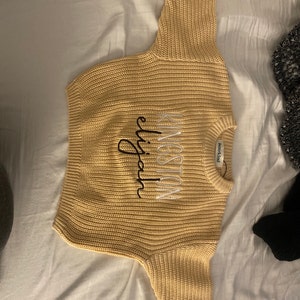 Personalized Embroidered Baby and Toddler Sweater, Embroidered ...