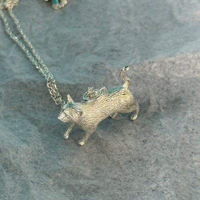 Handmade Gold/silver Mouse Pendant and Chain - Etsy