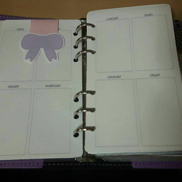 Digital Pocket Size Undated Weekly/daily Traveler's Notebook Inserts ...