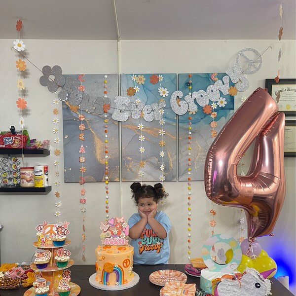 Groovy Cake Topper | Retro Cake Picks | Hippie’s Cake Pick | Groovy ...