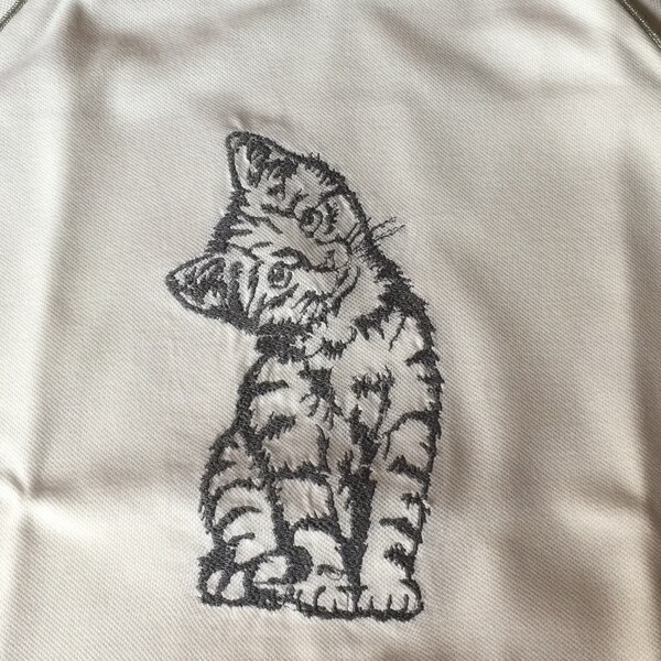 Kitten Machine Embroidery Design, Four Sizes Included, Instant Download ...