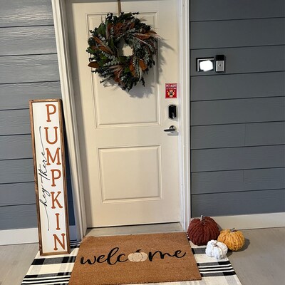 Welcome Laurel Doormat Modern Farmhouse Welcome Mat - Etsy