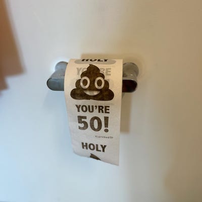 Printed TP Holy Poop You're 28 Printed Toilet Paper Gag Gift Happy 28th ...