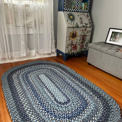 Made to Order Custom Handmade Recycled Braided Round Rug / Rag Rug in ...